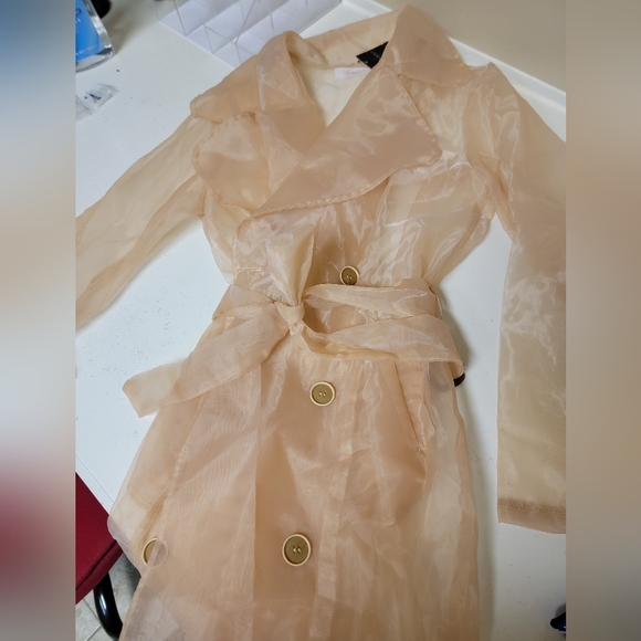 Jackets & Coats | Sheer Mesh Coat With Bealt | Poshmark